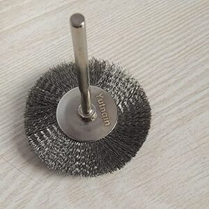 Yutnqin 69Pcs Abrasive Wheel Buffing Polishing Wheel Wire Brushes Set for Rotary Tool Accessories,Shank 3mm Mini Brush Polishing Kit,for Power-Operated Grinders