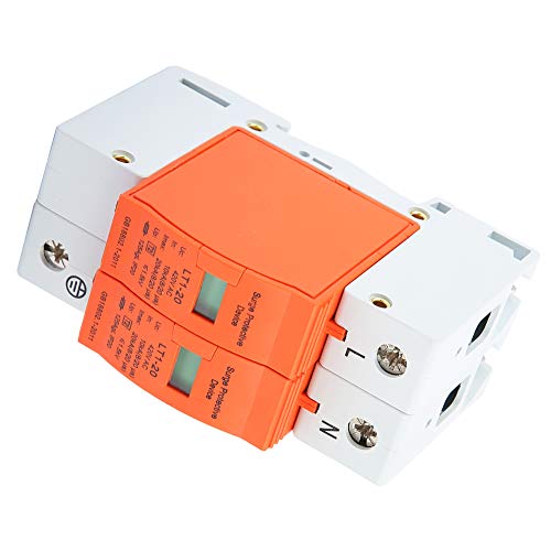 2 Pole 1 Piece Protection Device DIN Rail Mount Protector Low Voltage Device 10-20KA 420V Electronic Lightning Protection