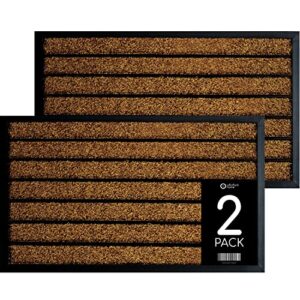 2 pack - door mat - outdoor mat - front door mat - welcome mat - welcome mats outdoor - door mats outdoor - front door mat outdoor entrance - doormat - 30x18 - front door mat outdoor - brown