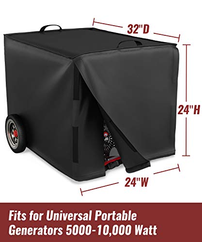 NUPICK 32 inch Generater Cover for Universal Portable Generators 5000-10,000 Watt, Heavy Duty Waterproof and Windproof Generater Cover, 32 x 24 x 24 inch