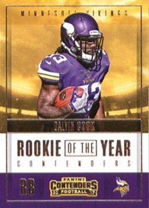 2017 panini contenders rookie of the year contenders #6 dalvin cook minnesota vikings football card