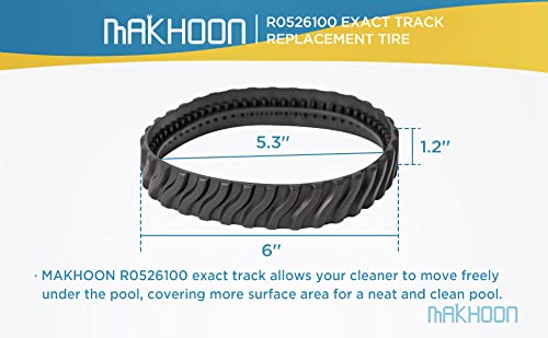 Makhoon R0526100 Track Replacement Compatible with Zodiac MX8, MX6 Pool Cleaner Tire Track R0526100 (4)