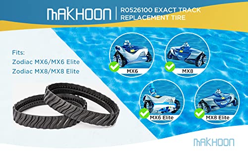 Makhoon R0526100 Track Replacement Compatible with Zodiac MX8, MX6 Pool Cleaner Tire Track R0526100 (4)