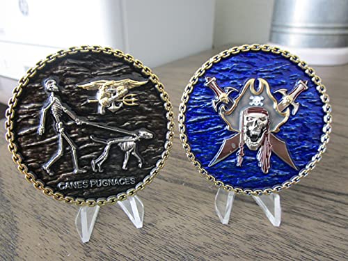 Set of Six Navy Seal Team Six Challenge Coins DEVGRU Squadrons Blue, Gold, Red, Silver, Grey & Black