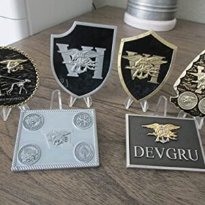 Set of Six Navy Seal Team Six Challenge Coins DEVGRU Squadrons Blue, Gold, Red, Silver, Grey & Black