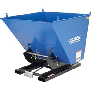 global industrial 1 cu. yd. self-dumping forklift hopper with bump release, 6000 lb. cap.