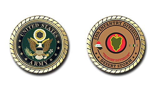 24th Infantry Division Desert Storm Challenge Coin - Officially Licensed