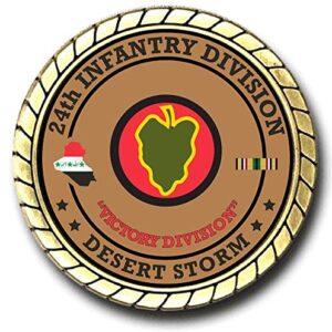 24th Infantry Division Desert Storm Challenge Coin - Officially Licensed