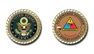 3rd armored division desert storm challenge coin - officially licensed