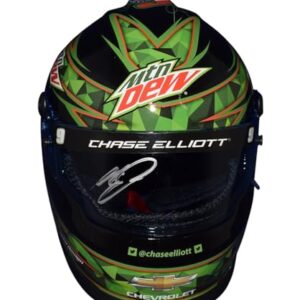 AUTOGRAPHED 2020 Chase Elliott #9 Mountain Dew Racing (rStar Design) Hendrick Motorsports Rare Signed NASCAR Collectible Replica Mini Helmet with COA