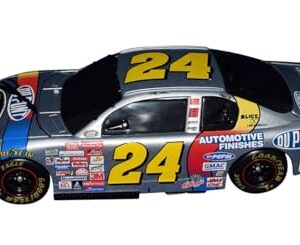 AUTOGRAPHED 2000 Jeff Gordon #24 DuPont Racing SILVER NASCAR 2000 Rare Black Window Bank Signed Action 1/24 Scale NASCAR Diecast Car with COA