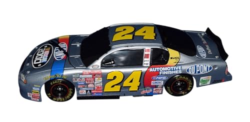 AUTOGRAPHED 2000 Jeff Gordon #24 DuPont Racing SILVER NASCAR 2000 Rare Black Window Bank Signed Action 1/24 Scale NASCAR Diecast Car with COA