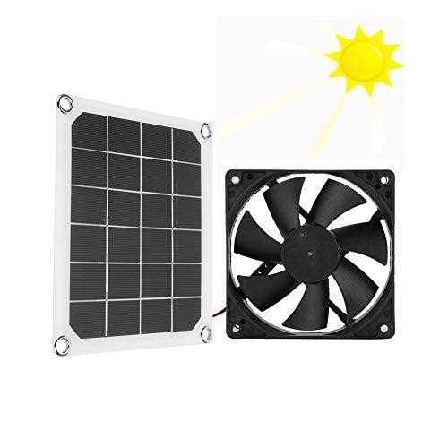 Solar Power Panel Exhaust Fan, Professional 6V 10W Solar Powered Mini Ventilator Outdoor for Greenhouse Chicken House Pet Houses