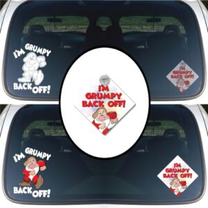 i'm grumpy back off! | die-cut printed vinyl sticker | character #grud1