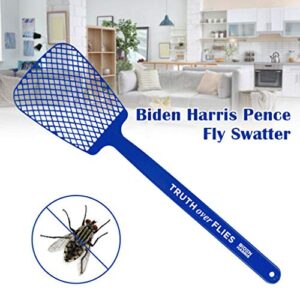 Biden Harris Pence Fly Swatter, Truth Over Flies Biden Harris Fly Swatter - 2020 Presidential Debate, Manual Swat Mosquitoes Home and Kitchen Helper (Swatter) (2pcs)