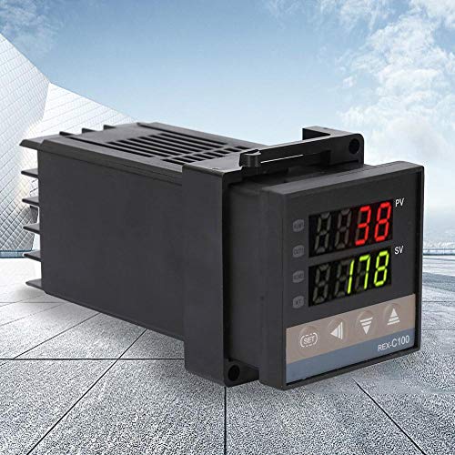 Temperature Controller, REX-C100 AC110V-240V LED PID Thermostat Controller Kit Digital Temperature Control for Electric Power,Chemical Industry,Injection Molding,Food,Incubator