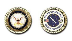 us navy missile technician challenge coin - officially licensed