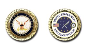 us navy intelligence specialist challenge coin - officially licensed