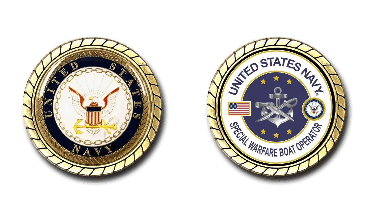 US Navy Special Warfare Boat Operator Challenge Coin - Officially Licensed