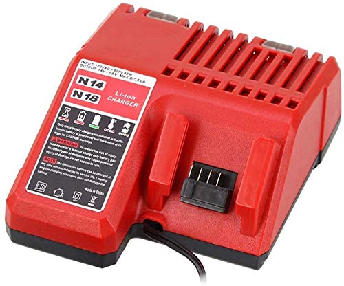 Lithium-ion Battery Charger Multi Voltage Charger Replacement for Milwaukee M18 14.4V-18V 48-11-1850 48-11-1840 48-11-1815 48-11-1828