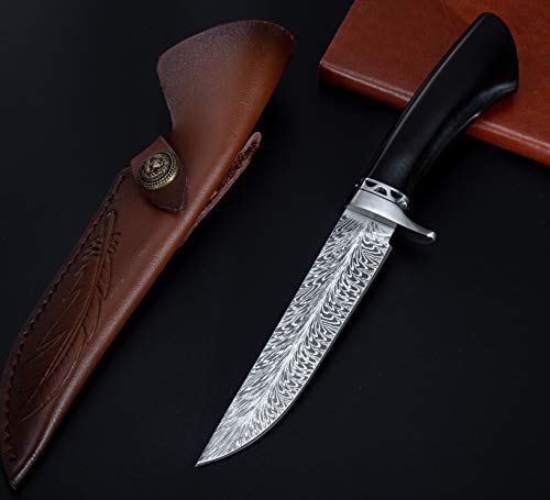 Perkin Handmade Fixed Blade Hunting Knife With Sheath HBF