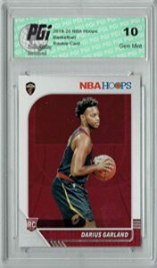 darius garland 2019 nba hoops #251 gem mint rookie card pgi 10 - basketball slabbed rookie cards