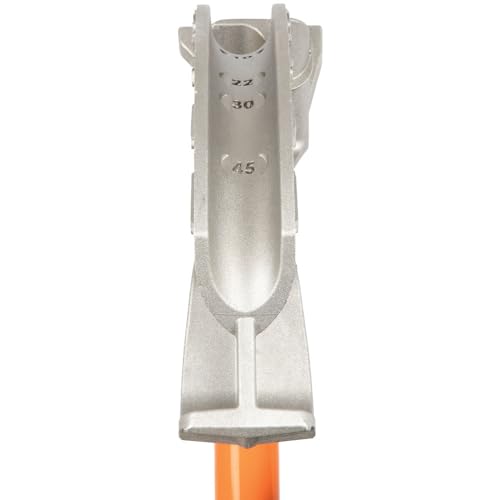 Klein Tools 51607 Aluminum Conduit Bender Full Assembly, 3/4-Inch EMT, 1/2-Inch Rigid, Wide Foot Pedal, Benchmark Symbols and Angle Setter