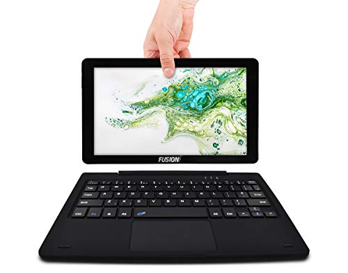 Fusion5 10.1" 2in1 Google Certified Android Laptop Tablet PC - (Powerful Processor, Android 10 Q, 3GB RAM, 32GB Storage, Dual Cameras, HD IPS, Type C, Bluetooth Tablet PC with Docking Keyboard)