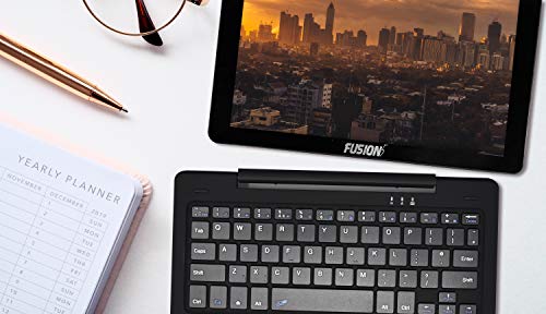 Fusion5 10.1" 2in1 Google Certified Android Laptop Tablet PC - (Powerful Processor, Android 10 Q, 3GB RAM, 32GB Storage, Dual Cameras, HD IPS, Type C, Bluetooth Tablet PC with Docking Keyboard)