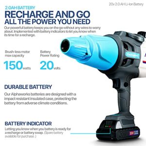 AlphaWorks ULV Electrostatic Sprayer Cordless Handheld, for Indoor/Outdoor use, Electric 20V, 45oz Capacity