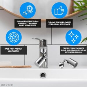 2Pcs Universal Rotating Faucet Extender - Swivel Extension Faucet Aerator Bathroom Sink Filter 720° Rotatable Faucet Sprayer Head - Kitchen Faucet Head Replacement Water Filter for Sink Faucet