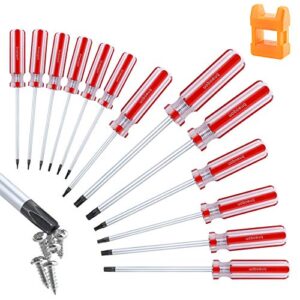 uoboeuq 13-piece magnetic torx screwdrivers set, security tamper proof, t4、t5、t6、t7、t8、t9、t10、t15、t20、t25、t27、t30、t40