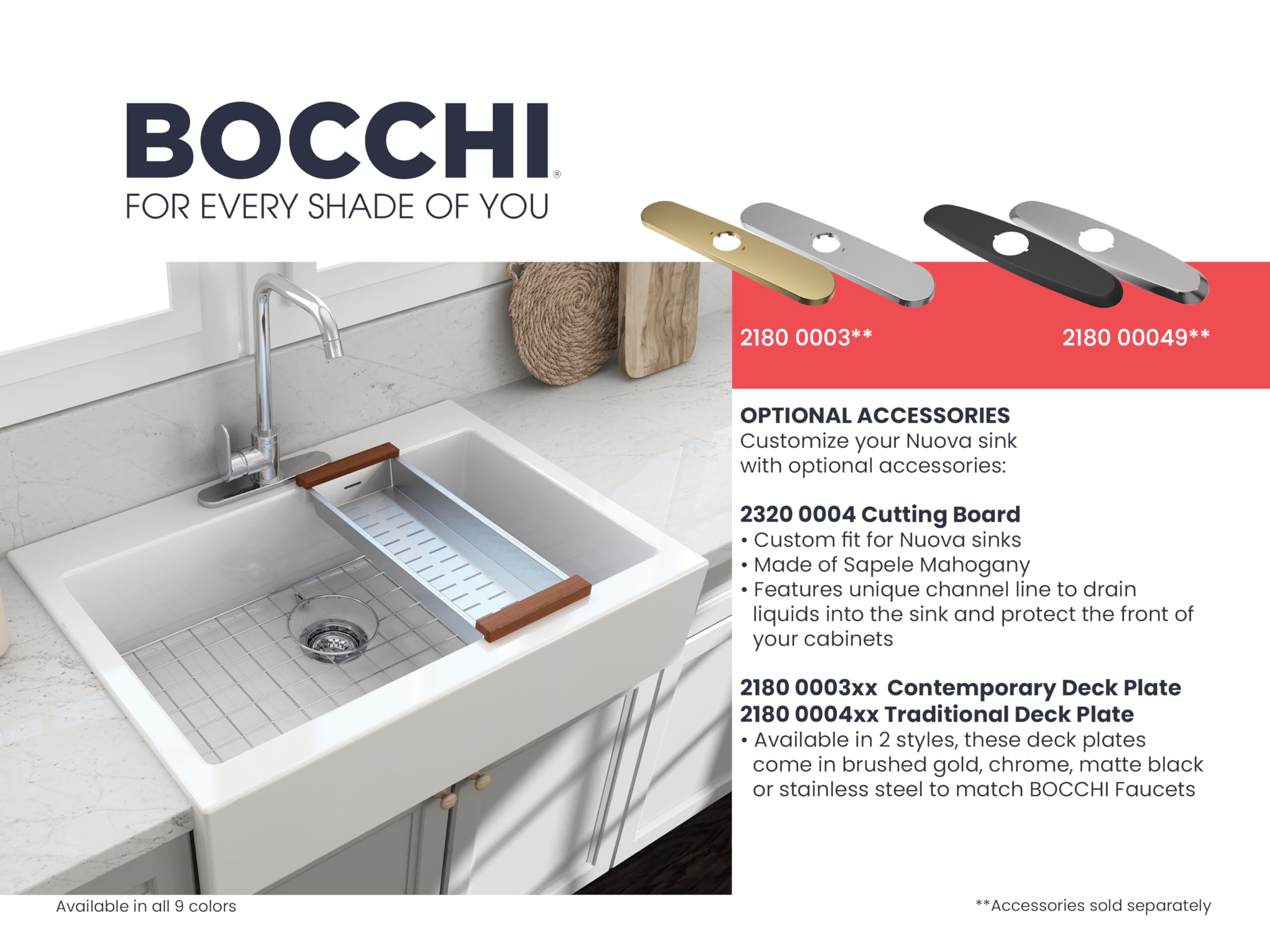 BOCCHI Nuova Apron Front Drop-In Fireclay 34 in. Single Bowl Kitchen Sink with Protective Bottom Grid and Strainer in White