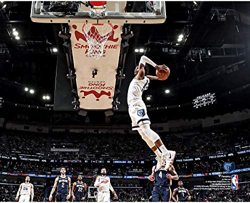 Ja Morant Memphis Grizzlies Unsigned Tomahawk Dunking Photograph - Original NBA Art and Prints