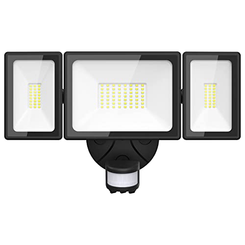 Onforu 65W LED Security Lights Motion Sensor Light Outdoor with Remote Control, Dusk to Dawn Security Lights, 3 Modes, 6500LM, 6500K, IP65 Waterproof Flood Light Motion Detector Hardwired Wall Light