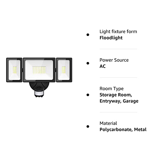 Onforu 65W LED Security Lights Motion Sensor Light Outdoor with Remote Control, Dusk to Dawn Security Lights, 3 Modes, 6500LM, 6500K, IP65 Waterproof Flood Light Motion Detector Hardwired Wall Light