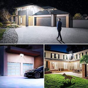 Onforu 65W LED Security Lights Motion Sensor Light Outdoor with Remote Control, Dusk to Dawn Security Lights, 3 Modes, 6500LM, 6500K, IP65 Waterproof Flood Light Motion Detector Hardwired Wall Light