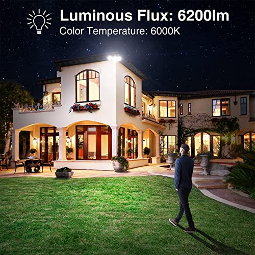 Onforu 65W LED Security Lights Motion Sensor Light Outdoor with Remote Control, Dusk to Dawn Security Lights, 3 Modes, 6500LM, 6500K, IP65 Waterproof Flood Light Motion Detector Hardwired Wall Light