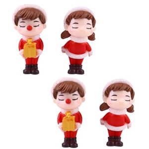 bestoyard 4 pcs christmas plastic ornaments mini toy wedding mini couple statue bride groom figures mini christmas figurines desktop toys miniature resin accessories bridegroom