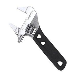 amazon basics 5.5-inch (140mm) slim jaw adjustable wrench, 1-3/16-inch(30mm) jaw capacity