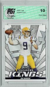 @ joe burrow 2020 leaf draft football #85 touchdown kings rookie card pgi 10 - unsigned college cards