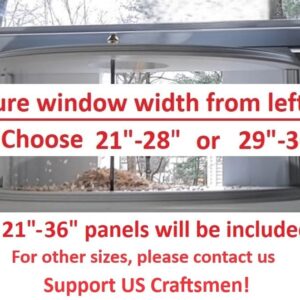 Amish Custom Made Indoor in-Window Bird Feeder, 180° Clear View In-House Feeder, Watch Wild Birds from The Comfort of Your Home - Easy-Fill (29"-36" Window Width)