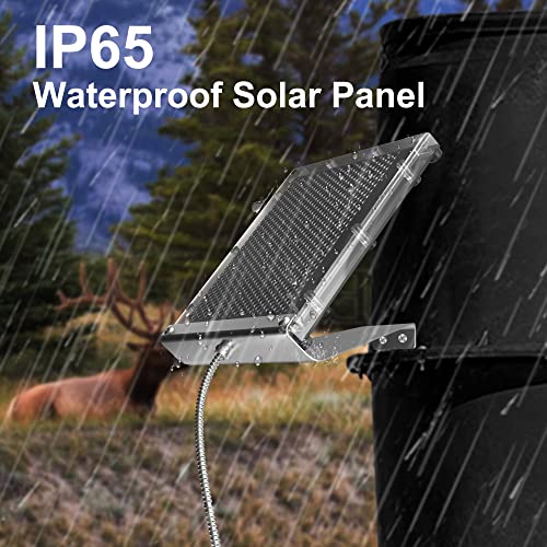 12V 1.7W Solar Panel for Deer Feeder Waterproof Solar Battery Charger with Mounting Bracket Alligator Clip Feeder Solar Panel 12 Volt