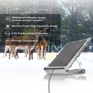 12V 1.7W Solar Panel for Deer Feeder Waterproof Solar Battery Charger with Mounting Bracket Alligator Clip Feeder Solar Panel 12 Volt