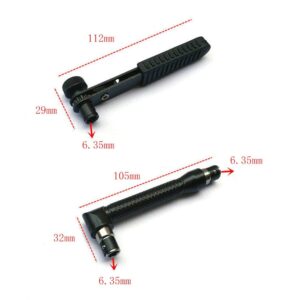 BOLWHAO 90 degree Right Angle 1/4-Inch L-shaped Socket Wrench Mini Wrench Screwdriver Bit and Socket tool 2 pieces