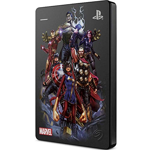 Seagate Game Drive for PS4 Marvel's Avengers LE - Avengers Assemble 2TB External Hard Drive - USB 3.0, Metallic Gray, Officially Licensed Compatibility with PS4 (STGD2000104)