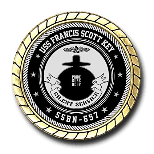 USS Francis Scott Key SSBN-657 US Navy Submarine Challenge Coin - Officially Licensed