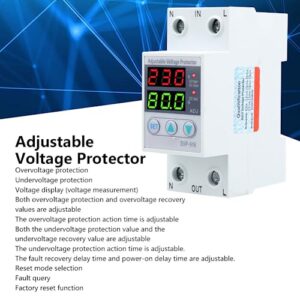 Walfront SVP-916 100-130VAC Adjustable Over and Under Voltage Protector Delay Reset Protector Overvoltage Protection Action(40A)