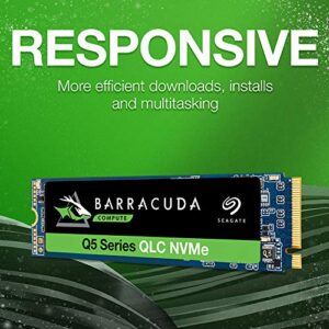 Seagate Barracuda Q5 1TB Internal SSD - M.2 NVMe PCIe Gen3 ×4, 3D QLC for Desktop or Laptop, 1-Year Rescue Services (ZP1000CV3A001)