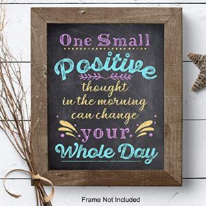 Positive Quotes Wall Decor Poster - Inspirational Uplifting Encouragement Gift for Women, Daughter, Best Friend, Teens, Girls - Motivational Self Improvement Art for Bathroom, Bedroom, Home Office